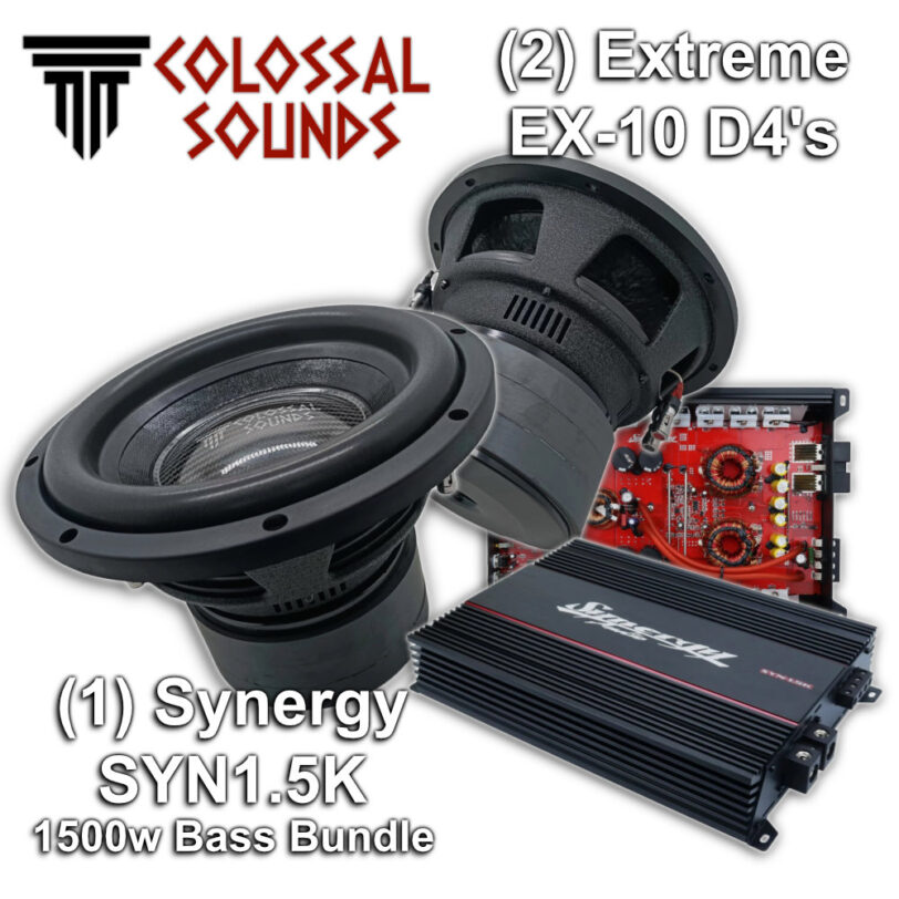 Colossal Sounds Extreme EX-10 10″ D4 Pair + Synergy Audio SYN 1.5k ...