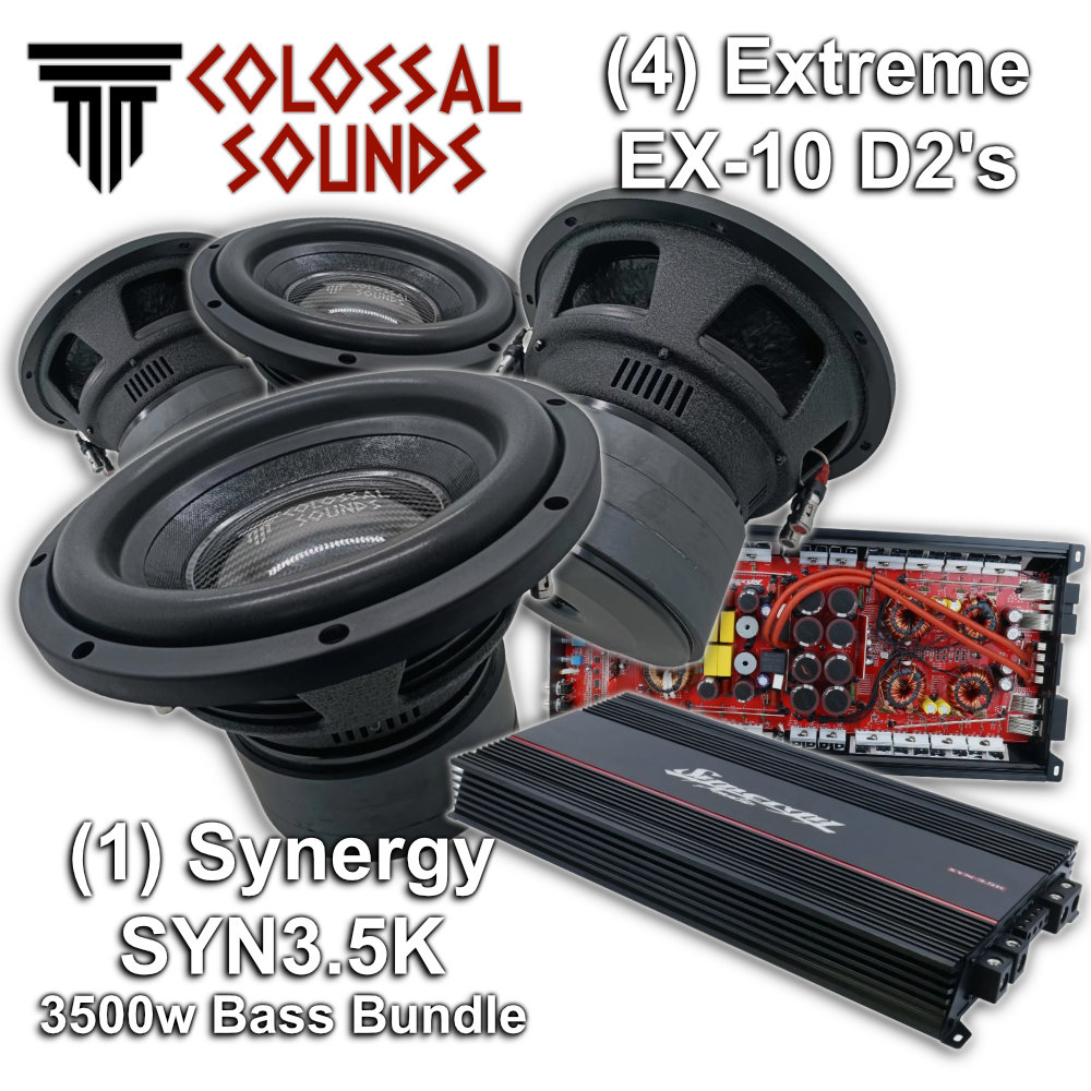 Colossal Sounds Extreme EX-10 10″ D2 (4 subs) + Synergy Audio SYN 3.5k ...