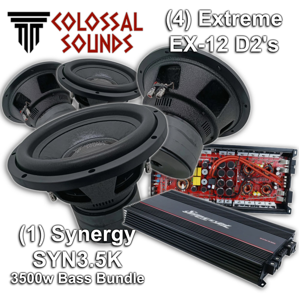 Colossal Sounds Extreme EX-12 12″ D2 (4 subs) + Synergy Audio SYN 3.5k ...