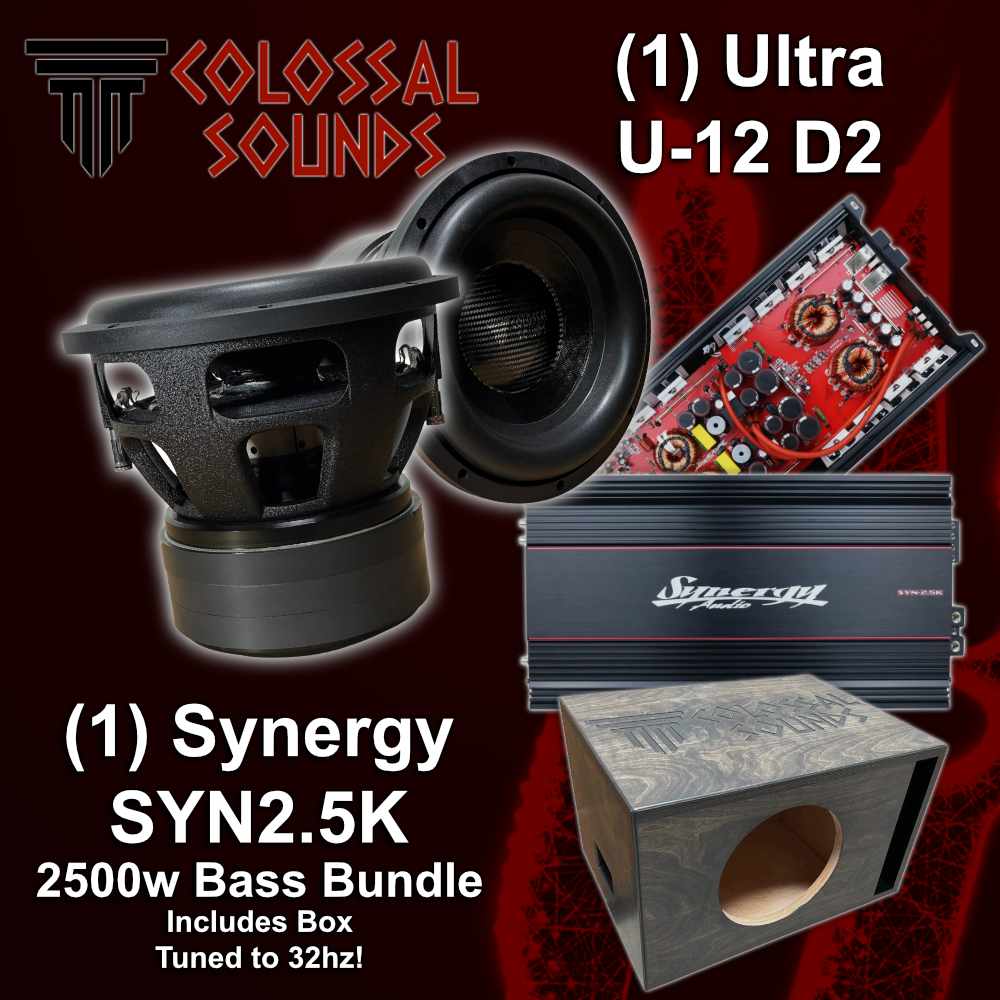 Colossal Sounds Ultra U-12 12″ D2 + Synergy Audio SYN 2.5k 2500w Combo ...